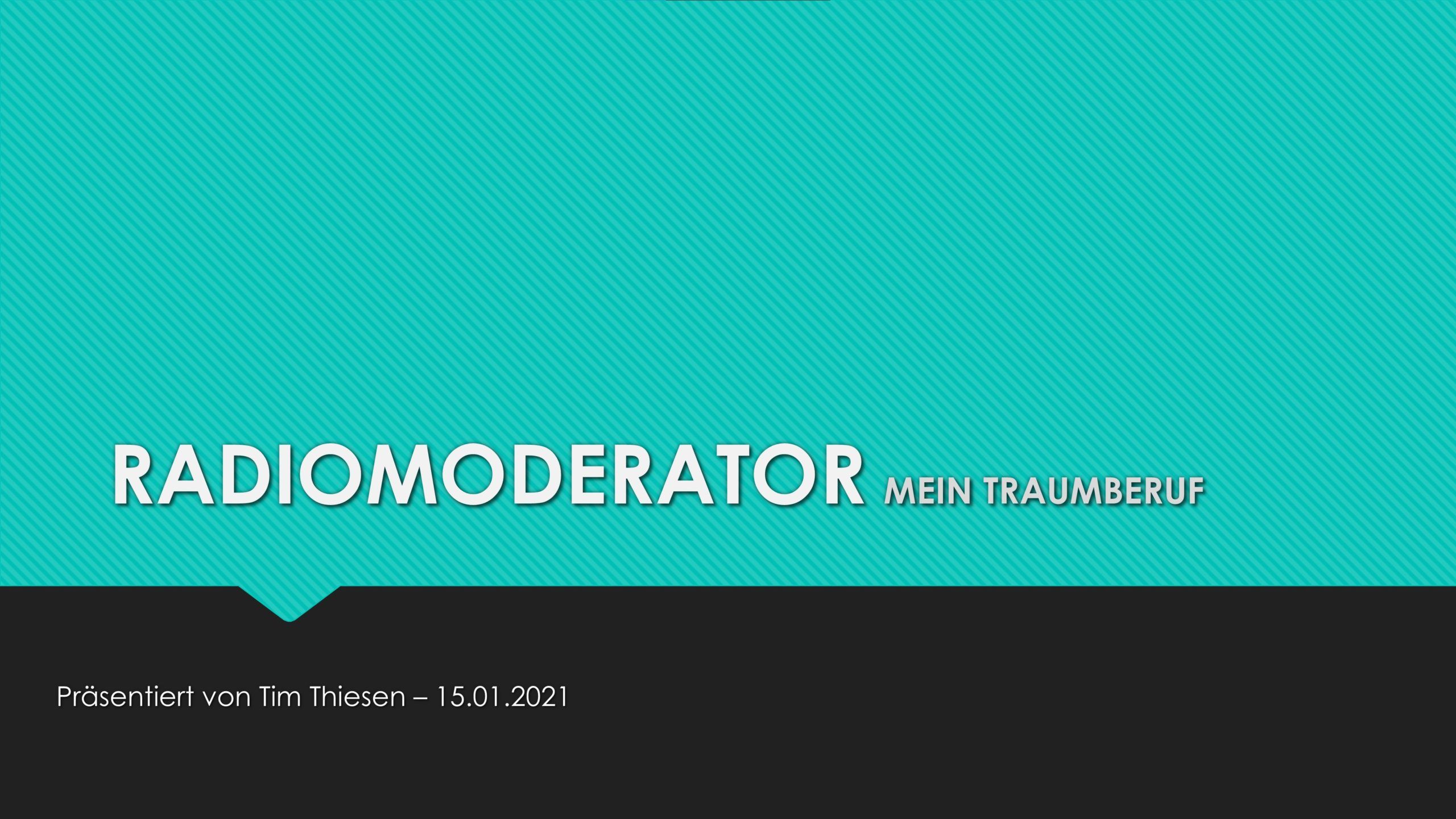 Präsentation Beruf Radiomoderator - Tim Thiesen